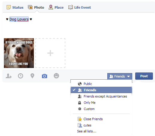 How to Make Facebook Photos to Be Seen By Just Friends