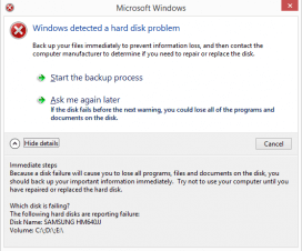 Windows Detected a Hard Disk Problem: Fix it for Windows 7/8/10